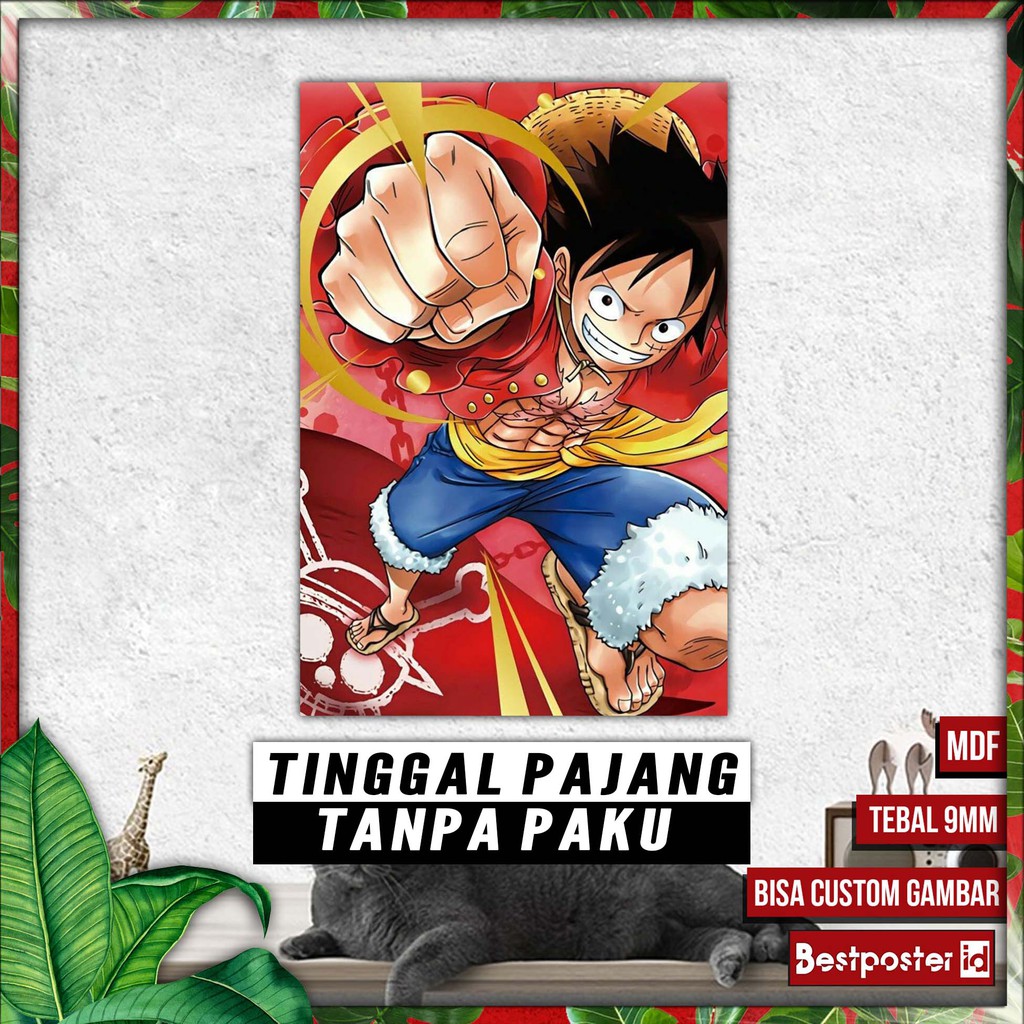 Jual Poster Dinding LUFFY ONE PIECE ANIME Frame Kayu MDF037 | Shopee ...