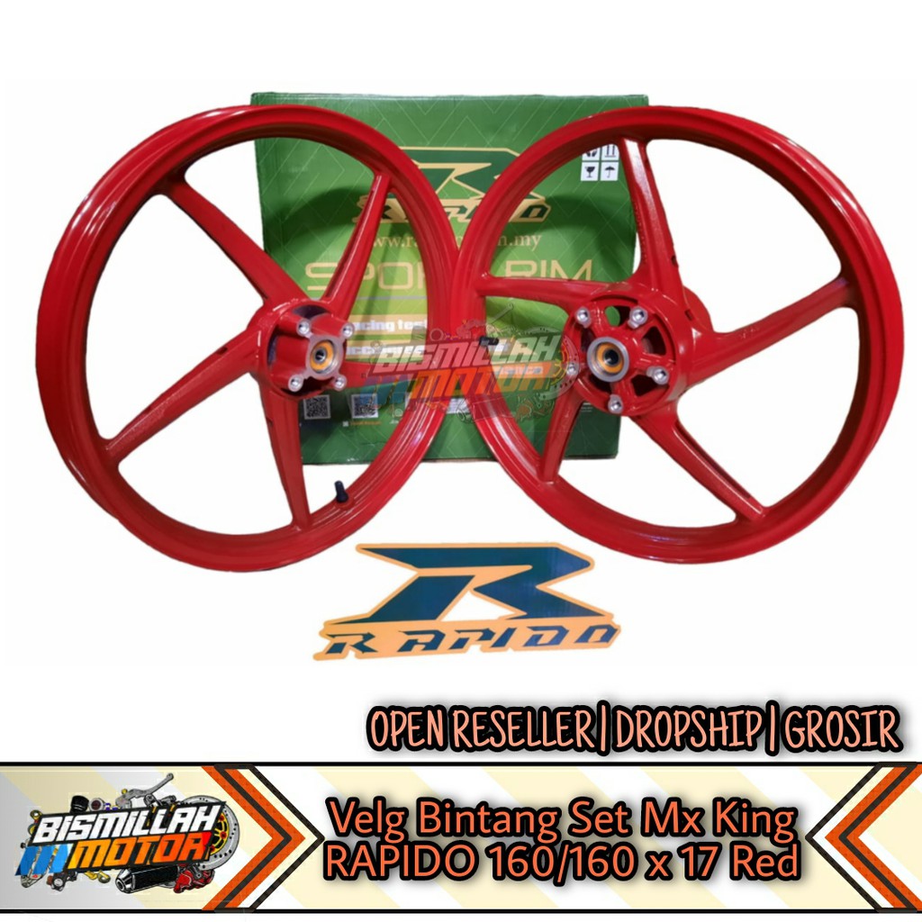 Jual VELG BINTANG MX KING RAPIDO 160 160 RING 17 GOLD | Shopee Indonesia