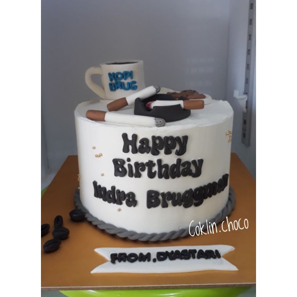 Jual KUE ULANG TAHUN KOPI ROKOK / BIRTHDAY CAKE PAPA / CAKE BIRTHDAY ...