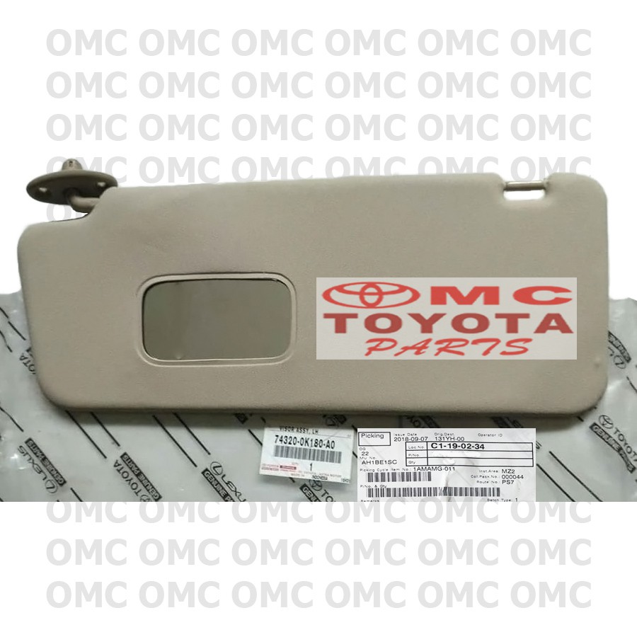 Jual Sun Visor (Protector / Shade) / Tahanan Cahaya Kiri Innova 74320 ...