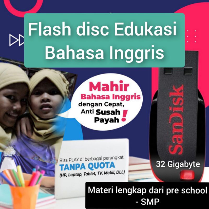 Jual Flash Disk Edukasi Bahasa Inggris for PreSchool, SD, SMP | Shopee Indonesia