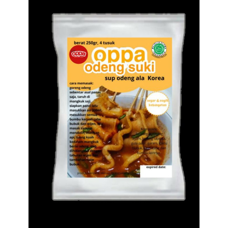 Jual [Agen] ODENG SUKI fish cake makanan korea korean food frozen ...