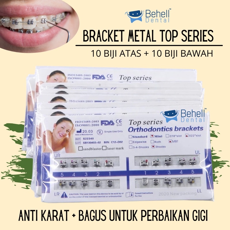 Jual BRACKET BEHEL TOP SERIES ROTH METAL MIM MINI MBT HOOK 345 - Dental ...