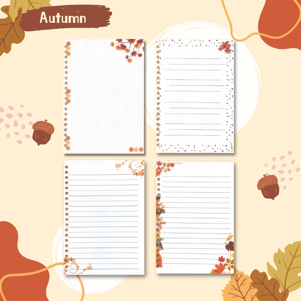 Jual Loose Leaf Autumn / Isi Binder A5 20 Lubang | Shopee Indonesia