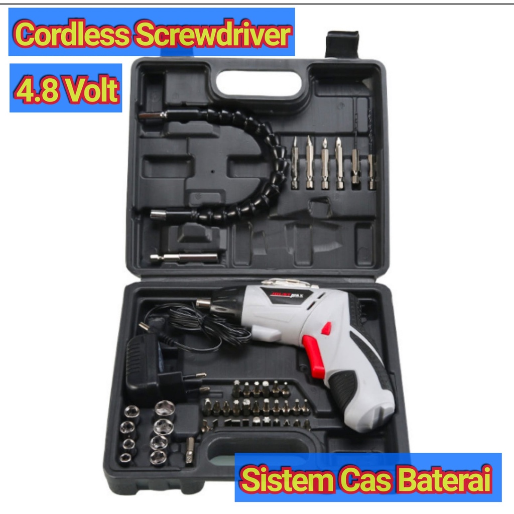 Jual Electric Screwdriver Set 4.8Volt - Tenaga Kuat / Mesin Bor Obeng ...