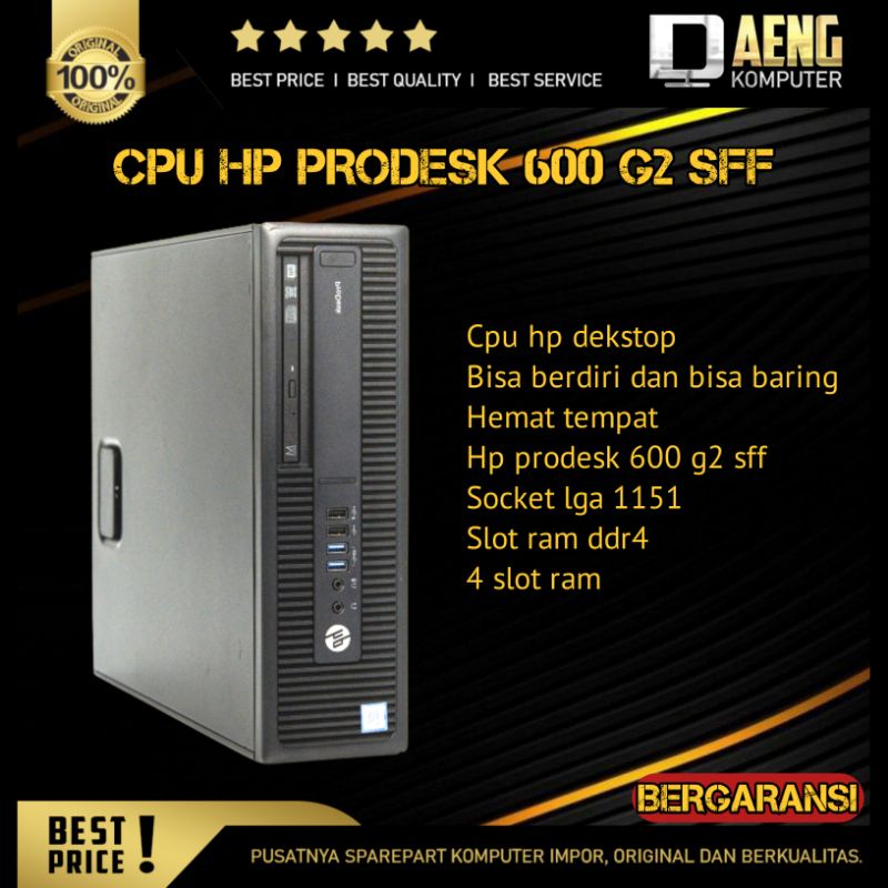 Jual Cpu Pc Komputer Mini HP Prodesk 600 G2 SFF Gen 6 Socket 1151 DDR4 ...