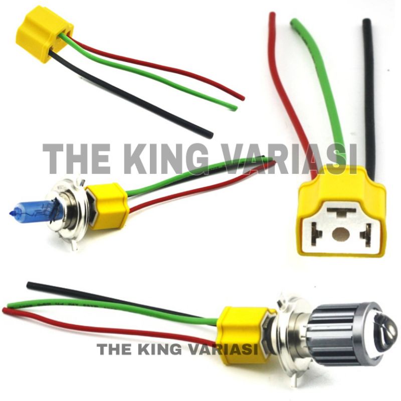 Jual SOKET LAMPU MOTOR/SOKET H4/SOKET MOTOR H4/SOCKET LAMPU/SOKET ...