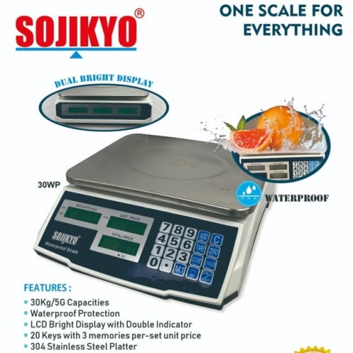 Jual Timbangan Digital Sojikyo ACS 30 WP Tahan Air Timbangan Buah ...