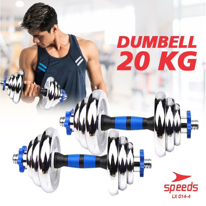 Jual SPEEDS DUMBELL 20kg BARBEL Set Max tiang angkat beban fitness 014 ...