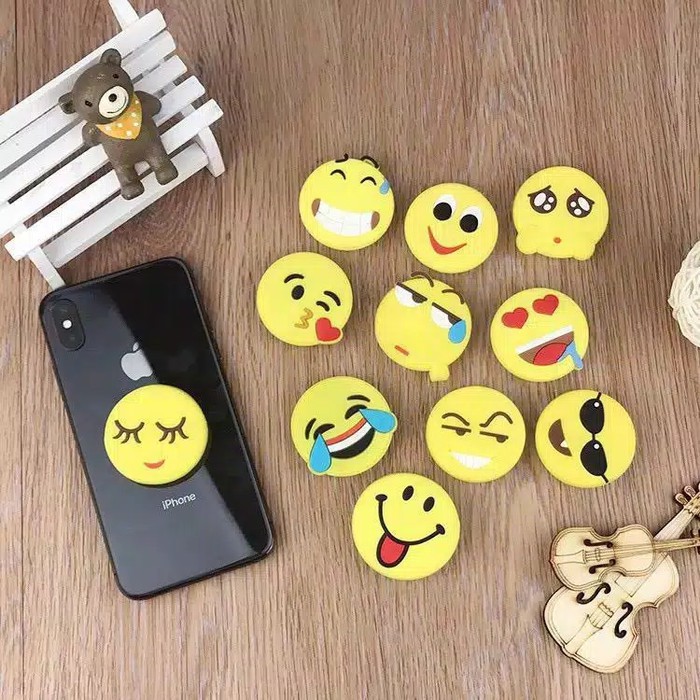 Jual POPSOCKET SMILE 3D EMOJI POP SOCKET LUCU MOTIF EMOJI SMILE ...