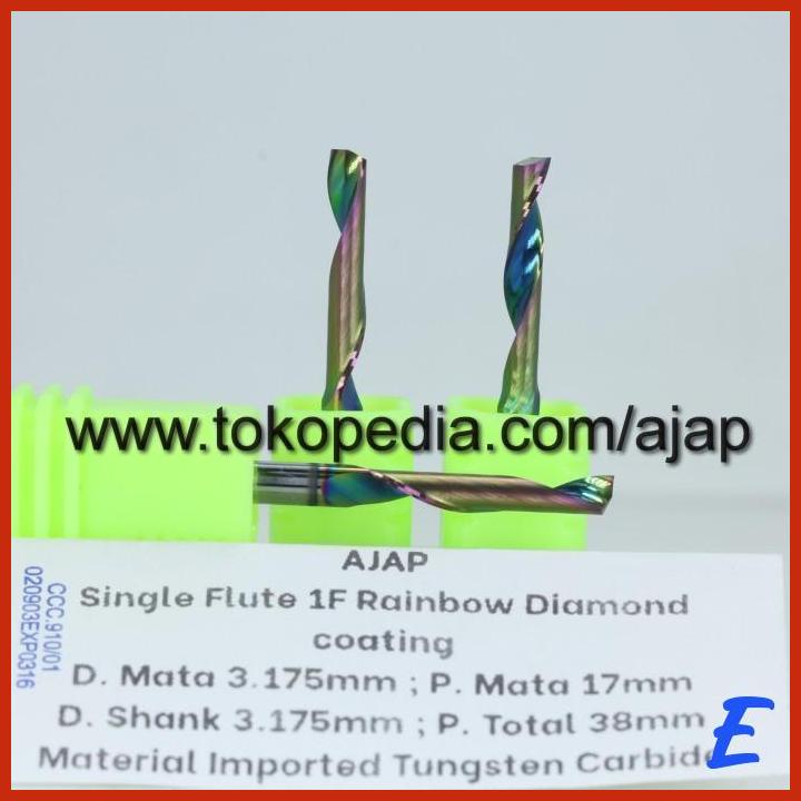 Jual MATA ROUTER CNC SINGLE FLUTE 1F 3.175mm DLC COATING ACP router ...