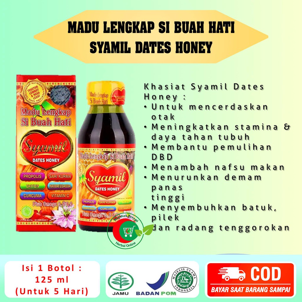 Jual Syamil Dates Honey 125ml Madu Syamil Anak Meningkatkan Stamina Dan ...