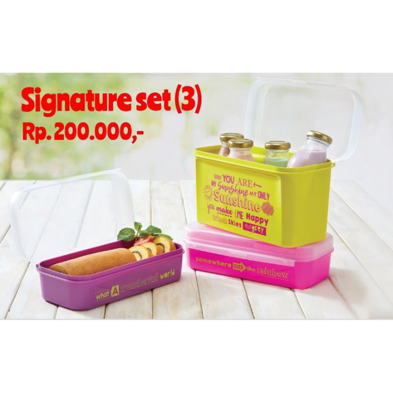 Jual Signature set tupperware (3) / tempat penyimpanan serbaguna ...