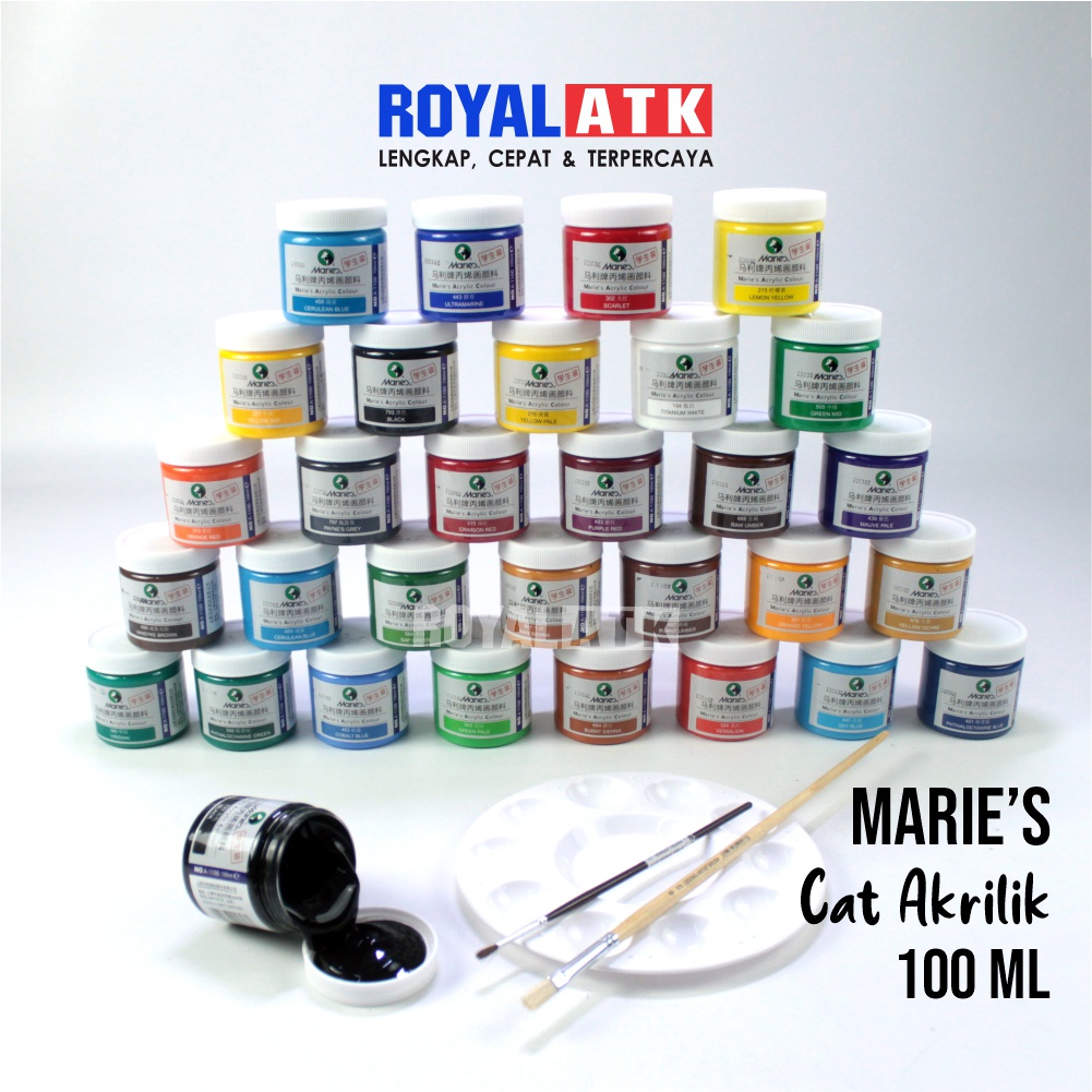 Jual Maries Acrylic Paint / Cat Akrilik Maries 100ml | Shopee Indonesia