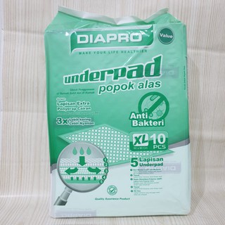 Jual UNDERPAD DIAPRO POPOK XL 60 X 90 ISI 10 PCS / UNDERPAD / POPOK ...