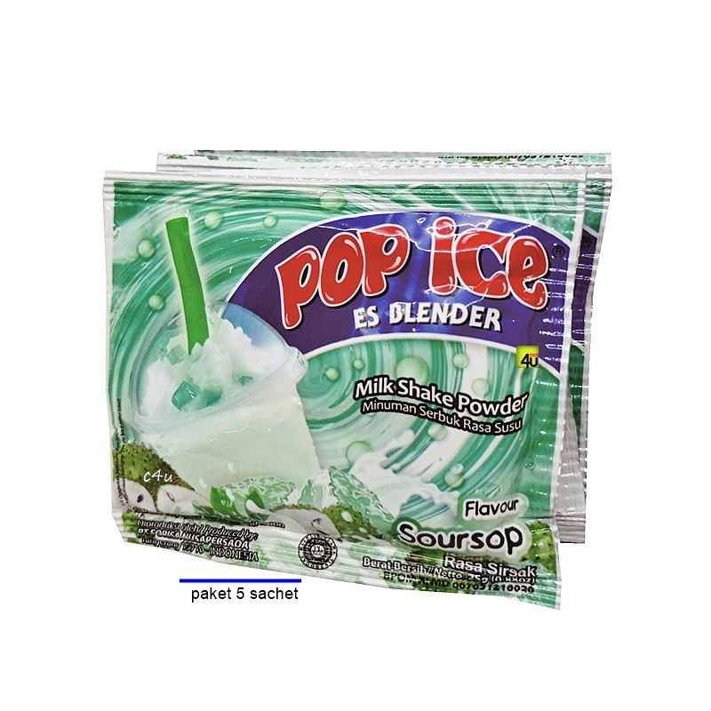 Jual POP ICE - Milk Shake Powder Rasa BUAH - PAKET 5 SACHET | Shopee ...
