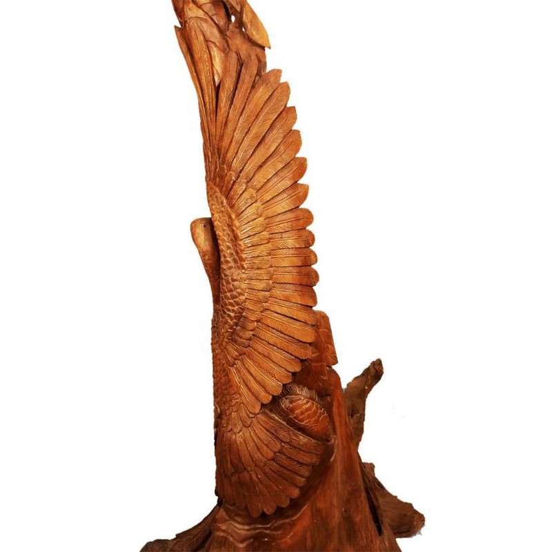Jual Detail Produk Seni Ukir Patung Bonggol Akar Kayu Jati Motif Burung ...