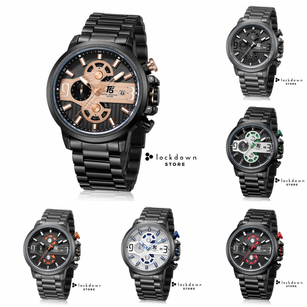 Jual Jam Tangan T5 H 3610G Original / Jam Pria Original Rantai Chrono ...