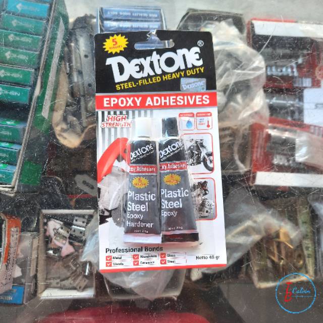 Jual Lem Besi / Lem campur / Lem Epoxy Hitam Putih DEXTONE 5 Menit ...