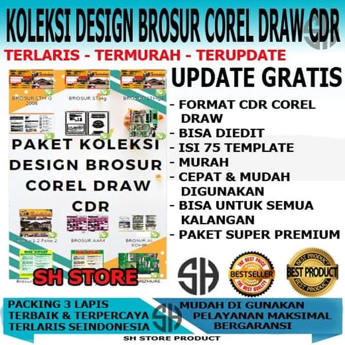 Jual Paket Template Desain Brosur Design Siap Edit Pakai Format CDR ...