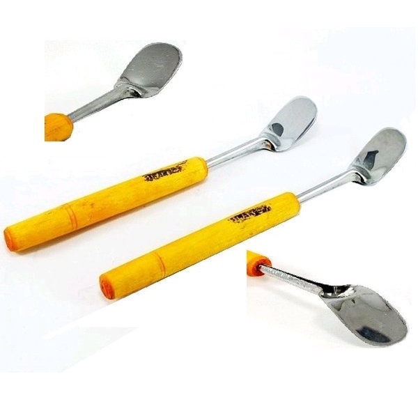 Jual Sutil Kue Kecil Kuning / Spatula Stainless Mini / Sutil Apem Kayu ...