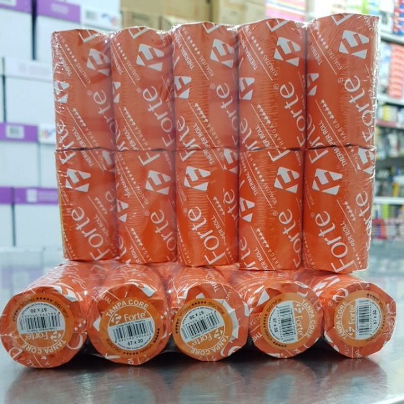 Jual Kertas Struk Thermal 57 x 30 FORTE (1PAK ISI 10 ROLL) | Shopee ...
