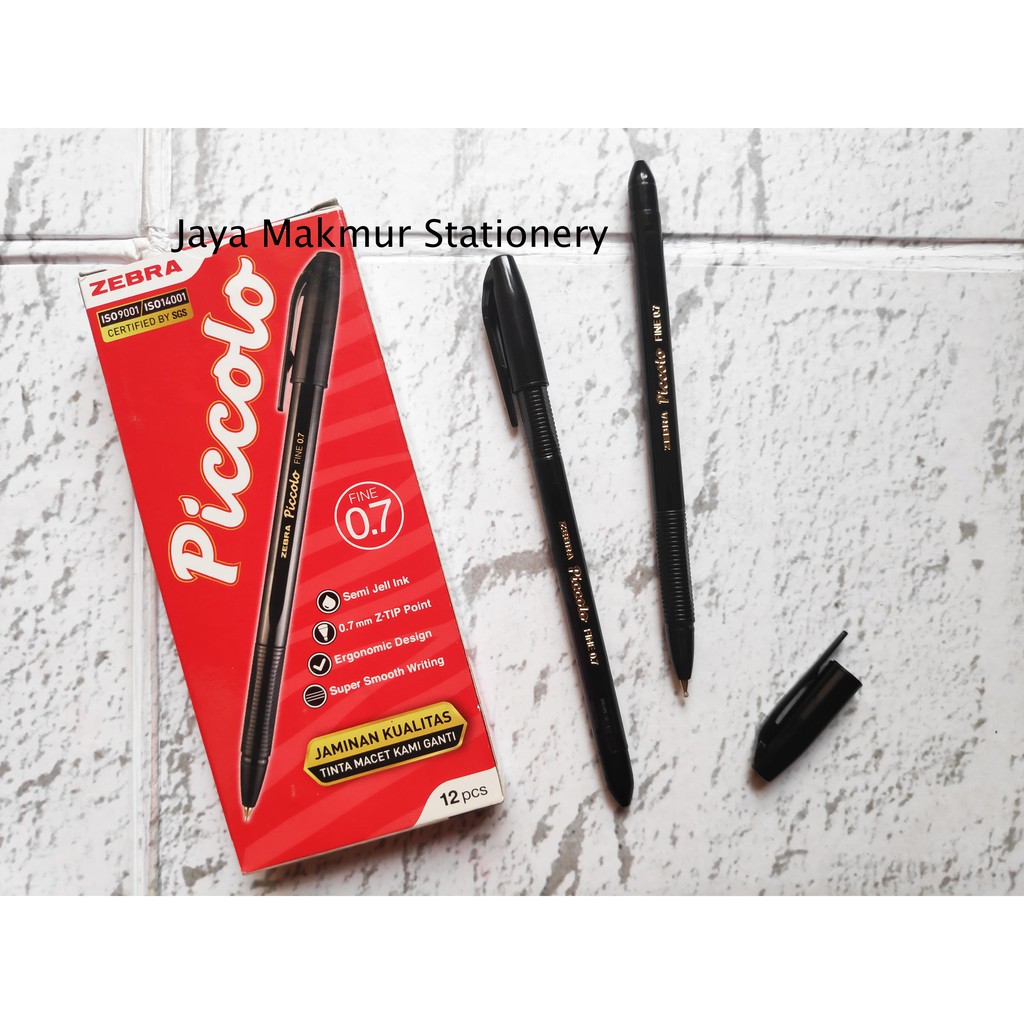 Jual Pulpen Zebra Piccolo 0.7mm/pack ( Hitam ) | Shopee Indonesia