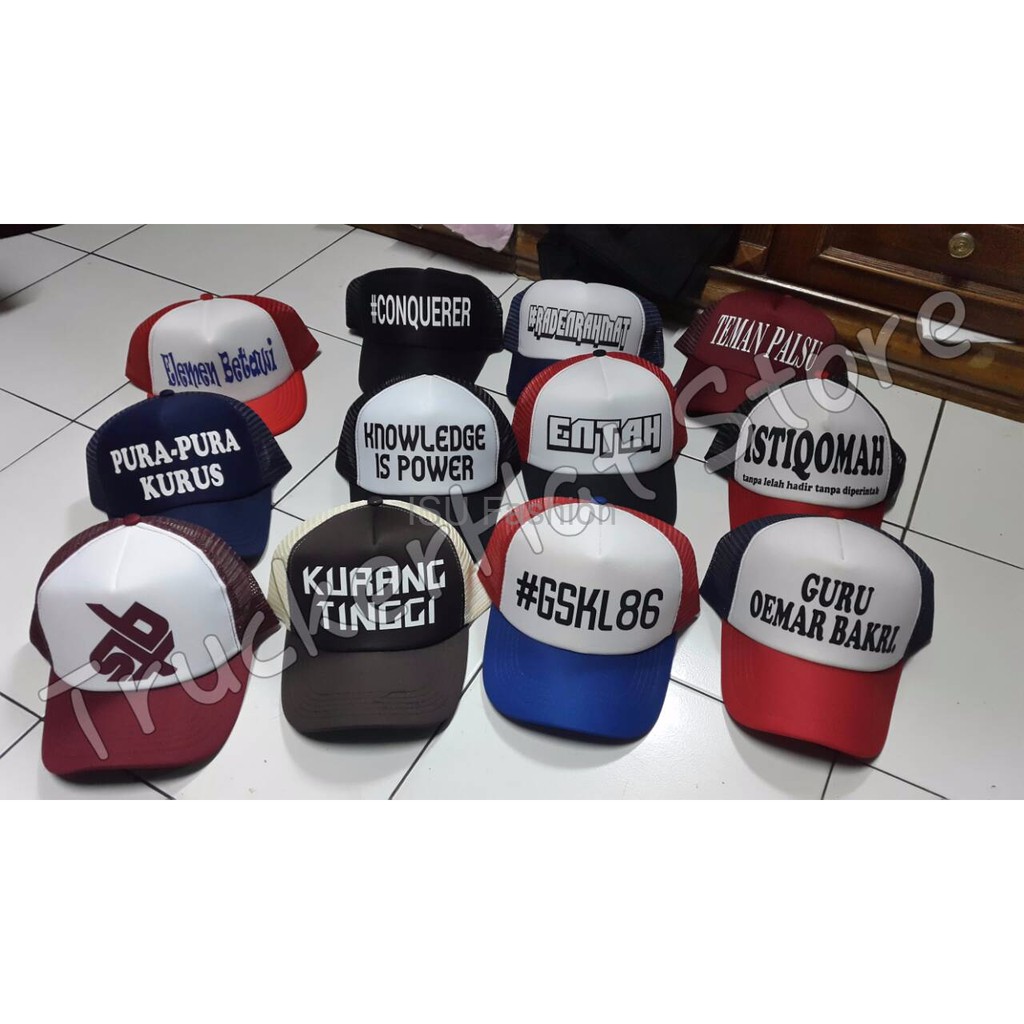 Jual Keren Topi Trucker Desain Bebas Custome Topi Design Sendiri Suka ...