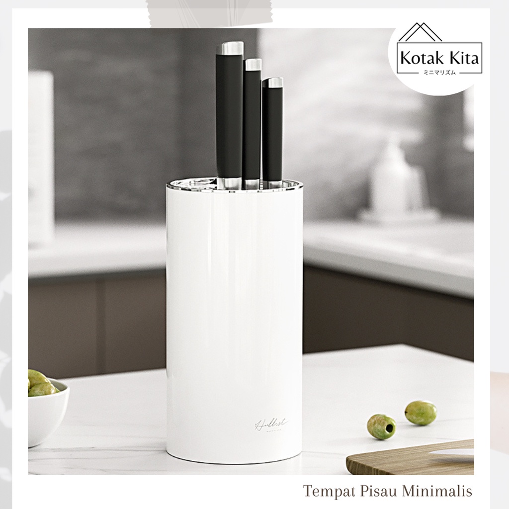 Jual Tempat Stand Pisau Dapur Putih Minimalis | Shopee Indonesia