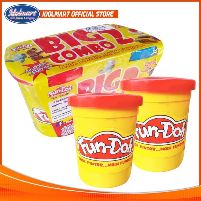 Jual IDOLAKU Fun Doh Big Combo 2 Play dough mainan edukasi kreatif aman ...