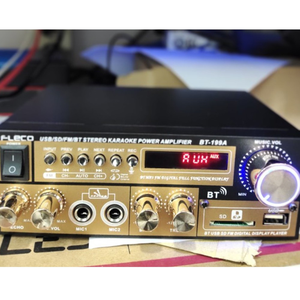 Jual Power Amplifier Wireless Fleco BT-199A Ampli Blueooth AC DC Radio | Shopee Indonesia
