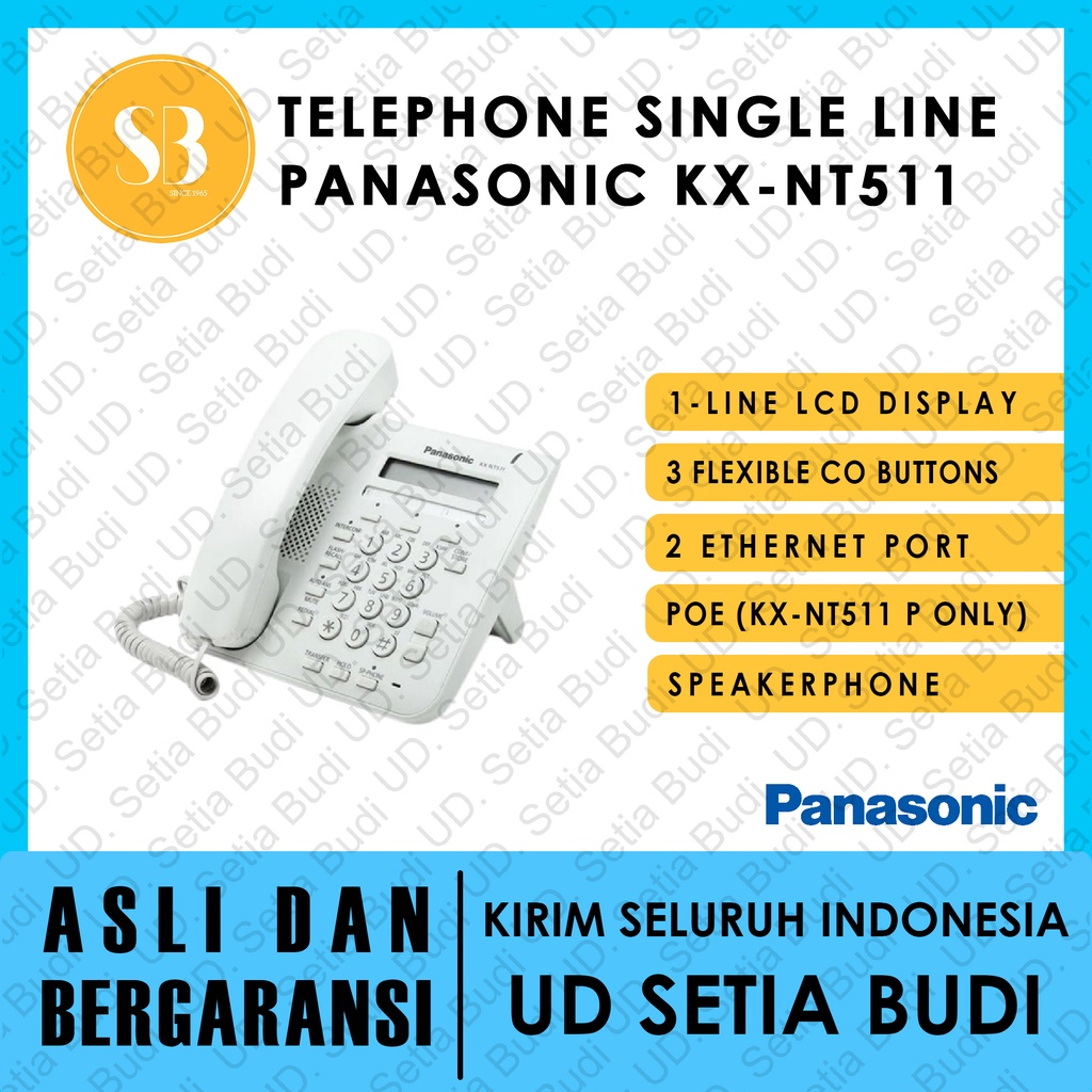 Jual Telephone Single Line Panasonic KX-NT511 Asli dan Bergaransi | Shopee Indonesia