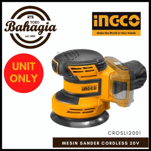 Jual MESIN SANDER ORBITAL CORDLESS 20V / MESIN AMPLAS INGCO CROSLI2001 ...