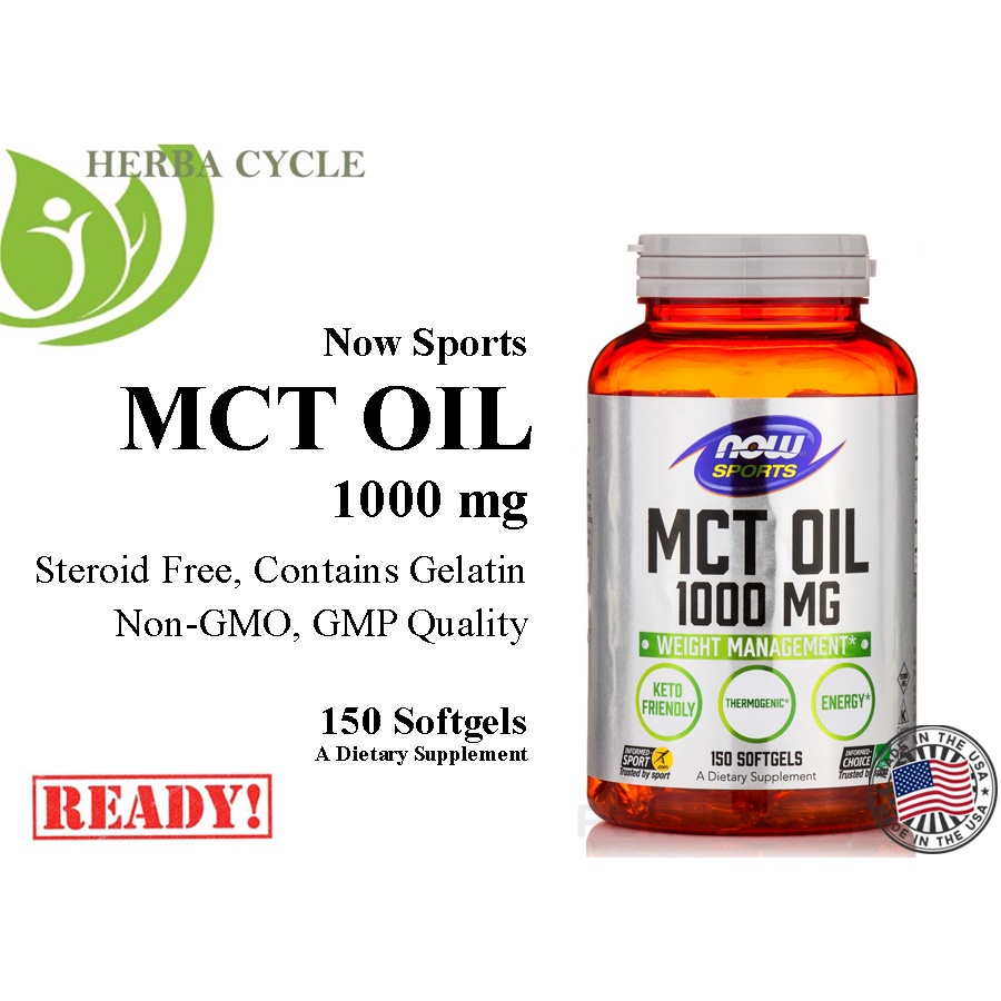 Jual Now Sport MCT Oil 1000 mg 150 Softgels Medium Chain Triglycerides ...