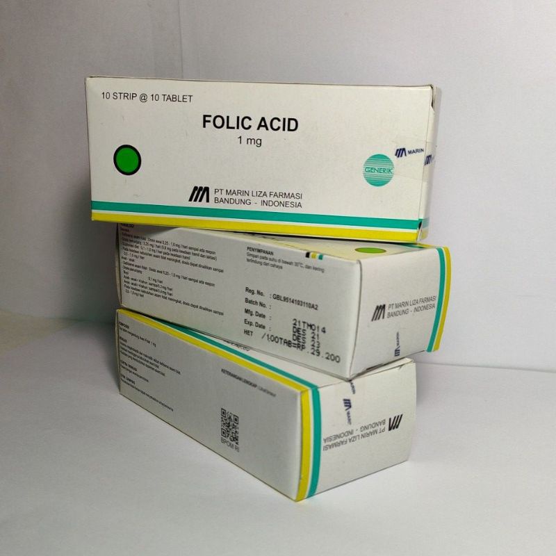 Jual Folic acid box 1mg - PT MARIN | Shopee Indonesia