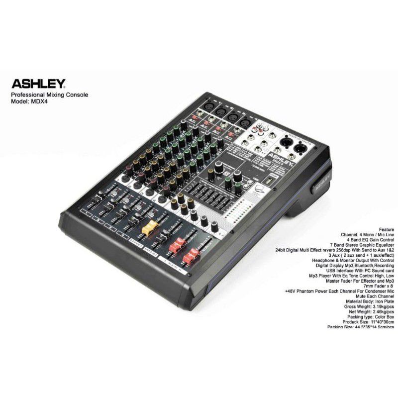 Jual Mixer Audio 4 Channel Ashley MDX4 MDX-4 MDX 4 Original TERBAIK ...