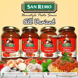 Jual San Remo Pasta Sauce ALL FLAVORS 500gr Saos Spageti | Shopee Indonesia
