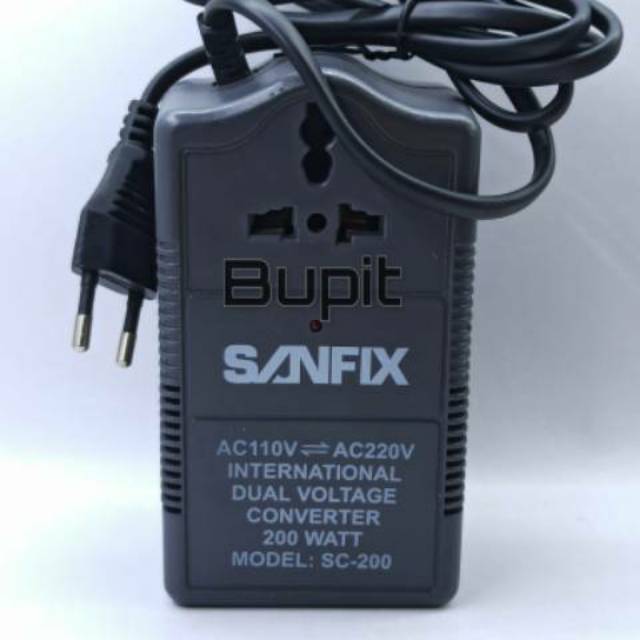 Jual Stepdown Sanfix SC-200 220v to 110v 200 Watt 220 Volt to 110 Volt ...
