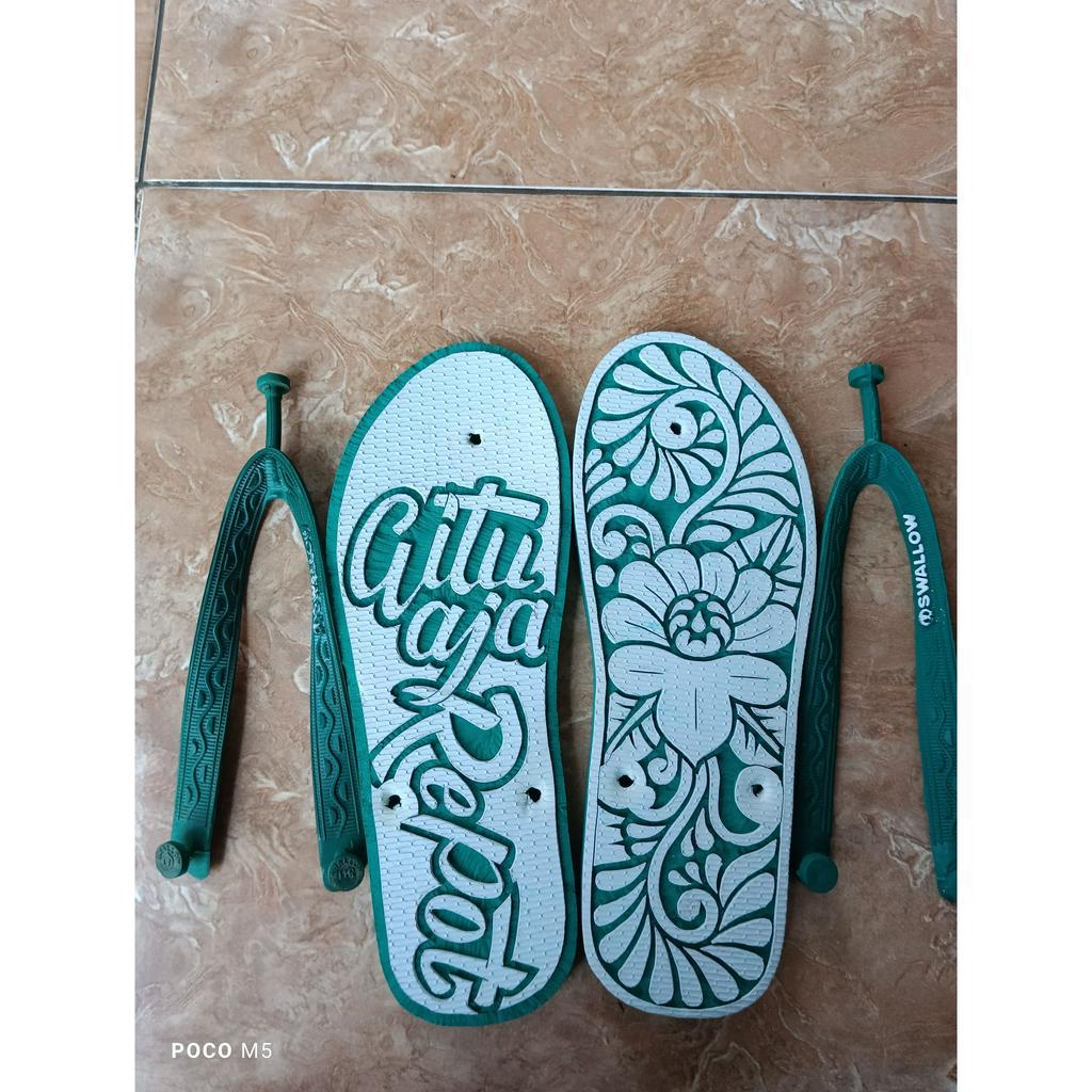 Jual SANDAL JEPIT SWALLOW UKIR MOTIF UKIRAN JEPARA DAN TULISAN | Shopee ...