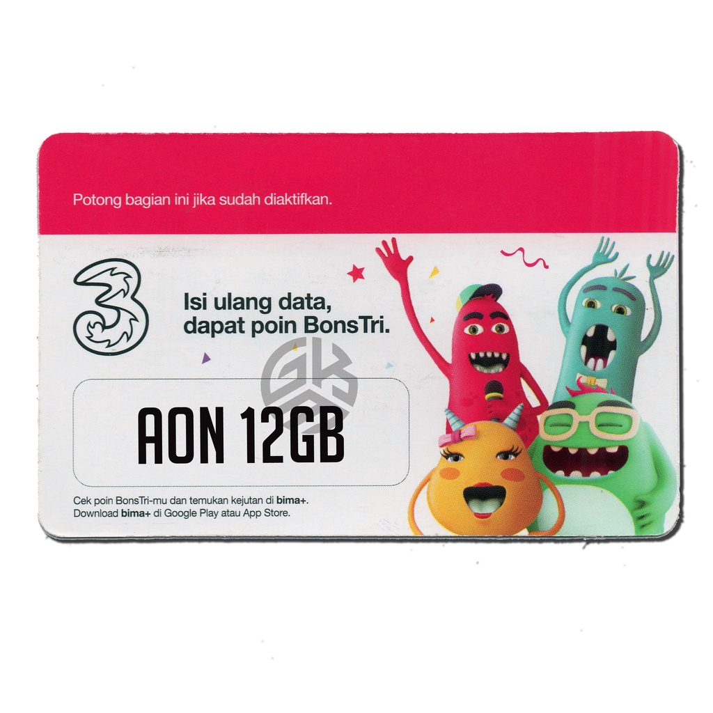 Jual Voucher TRI AON 12GB (Nasional) | Shopee Indonesia