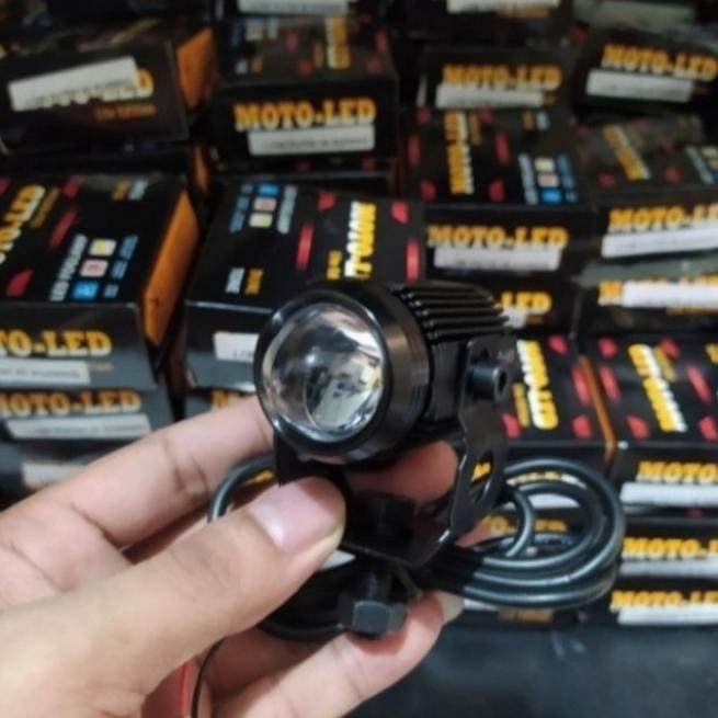 Jual PREMIUM Lampu Tembak D2 LASER Mini Motoled Foglamp Dual Colour COD ...