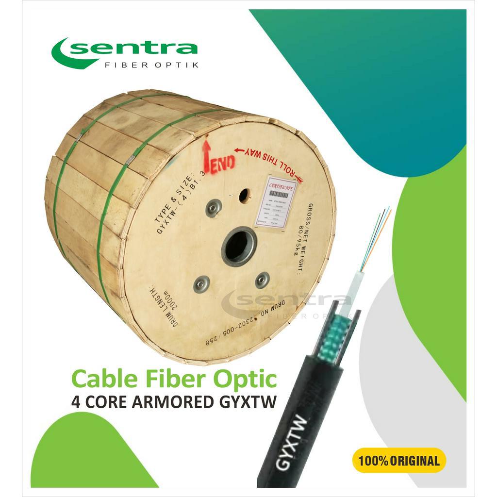 Jual Kabel Fiber Optik FO 4 Core GYXTW Armoured fiber optic Falcom (KSFO067) | Shopee Indonesia