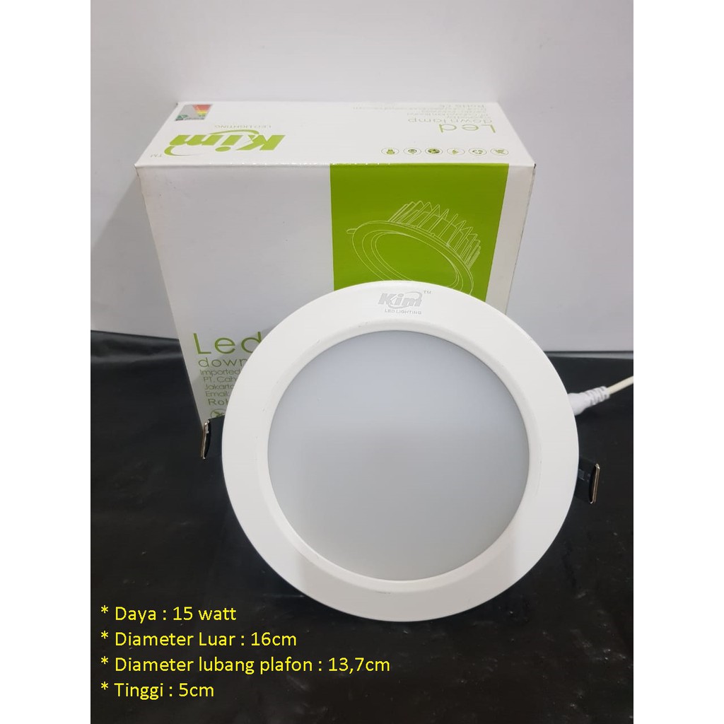 Jual Lampu Downlight LED - Bulat 15 watt ( KIM-TD-002 ) | Shopee Indonesia