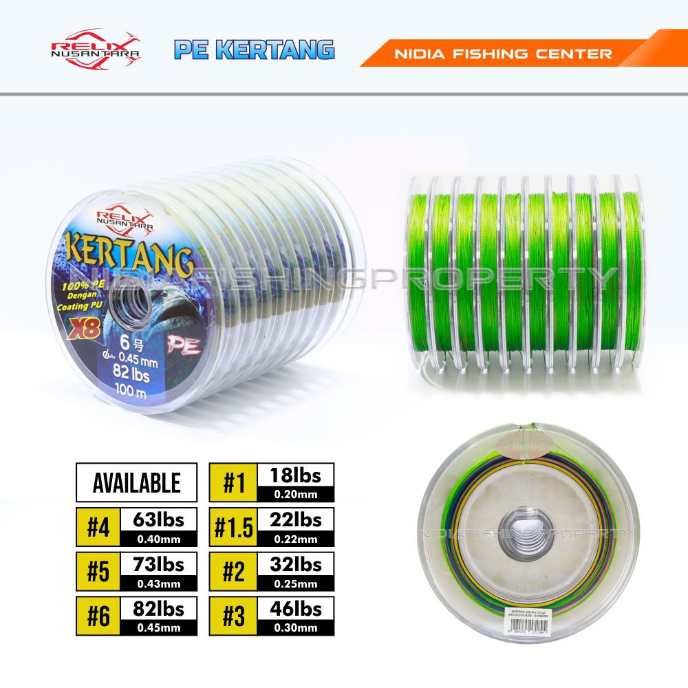 Jual EXTRA BONUS Senar pancing PE Relix Nusantara Kertang X8 100m | Shopee Indonesia