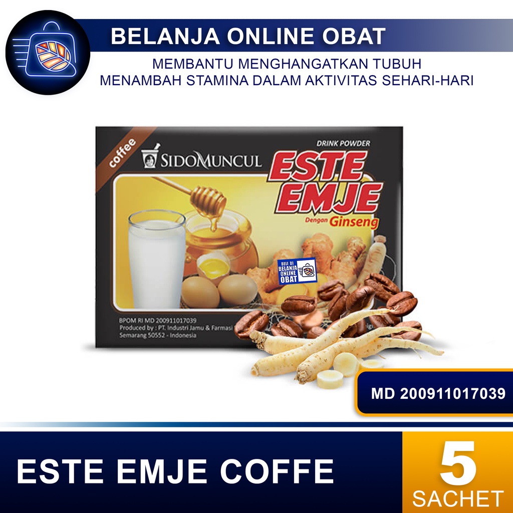 Jual ESTE EMJE COFFEE DENGAN GINSENG // Minuman Tradisional | Shopee ...
