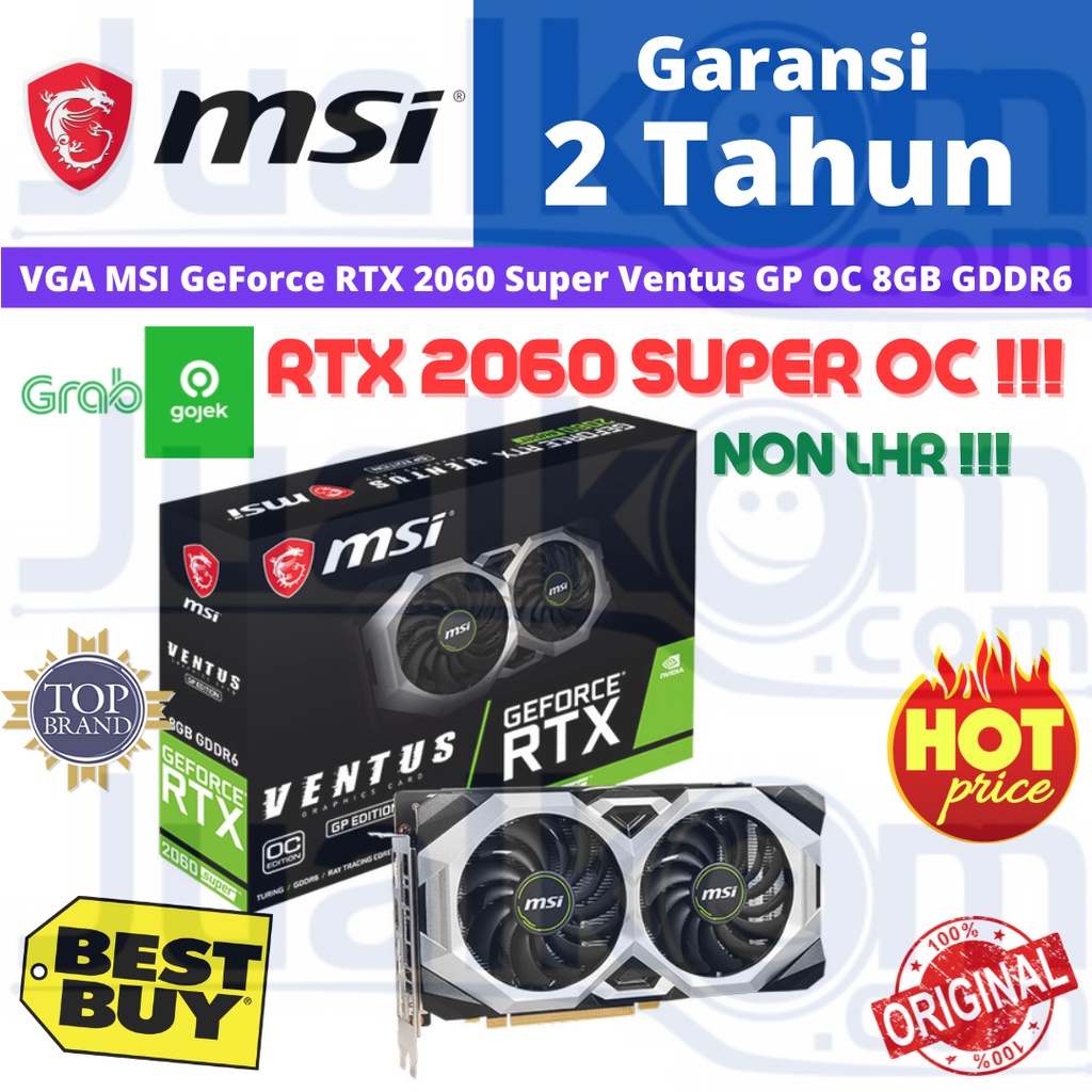 Jual MSI GeForce RTX 2060 SUPER VENTUS GP OC 8GB GDDR6 | Shopee Indonesia