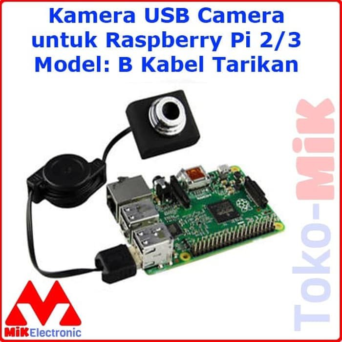 Jual KAMERA USB CAMERA UNTUK RASPBERRY PI 2/3 MODEL: B KABEL TARIKAN ...