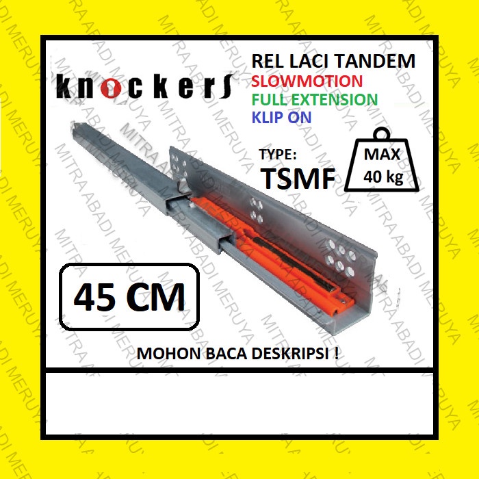 Jual Rel Laci Tandem KNOCKERS TSMF 45 Rel Tandem Full Extension ...