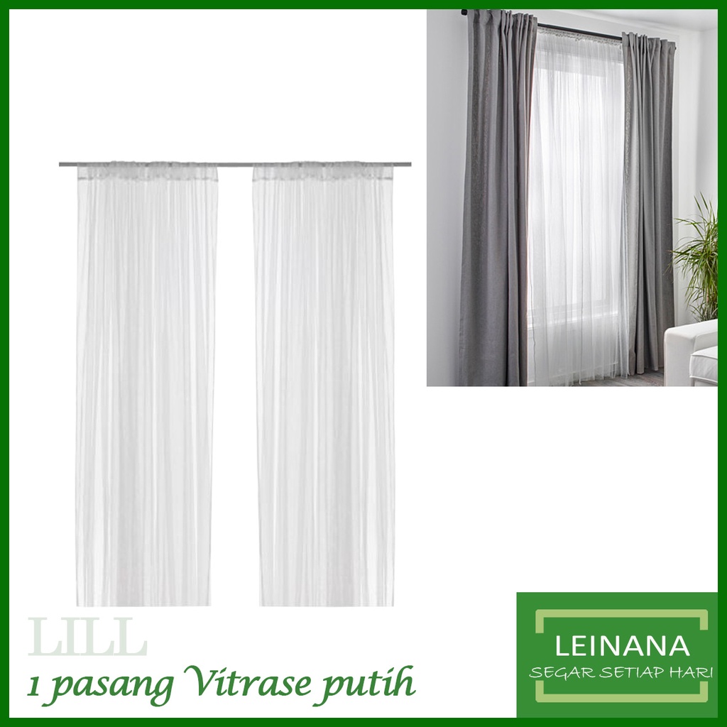 Jual Vitrase gorden 1 pasang putih / vitrase hordeng jaring tipis ...
