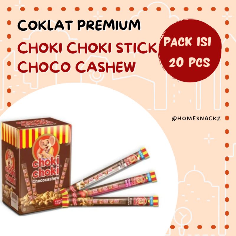 Jual CHOKI CHOKI CHOCO CASHEW PACK ISI 20 ORIGINAL | Shopee Indonesia